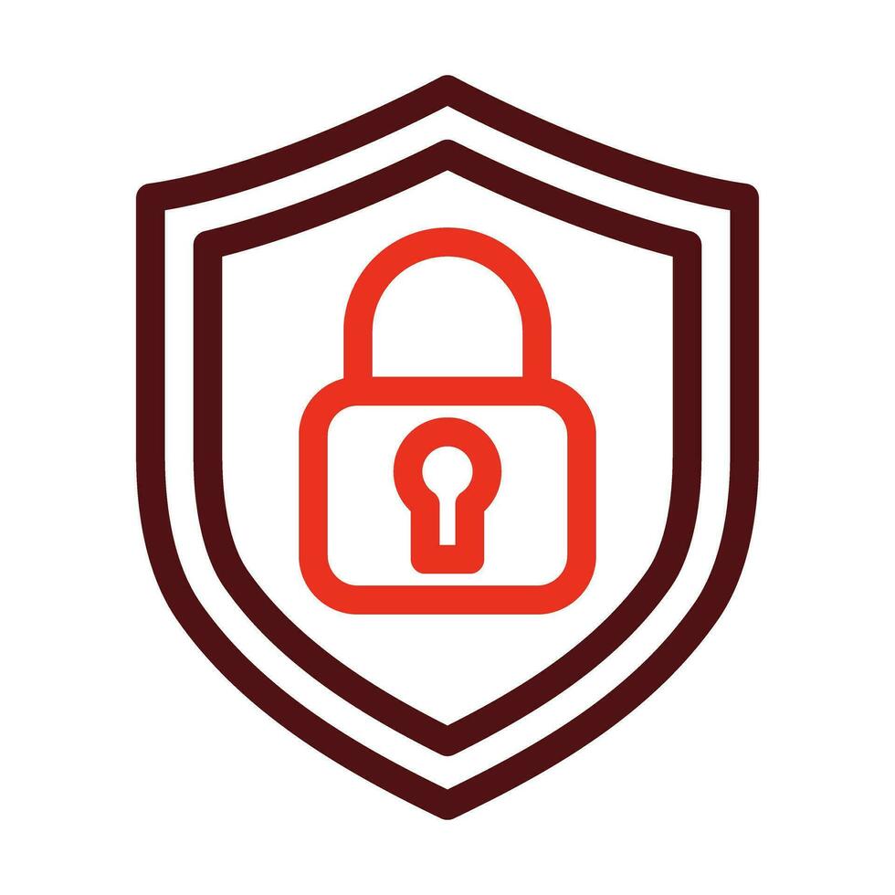 Security Vector Thick Line Two Color Icons For Personal And Commercial ...