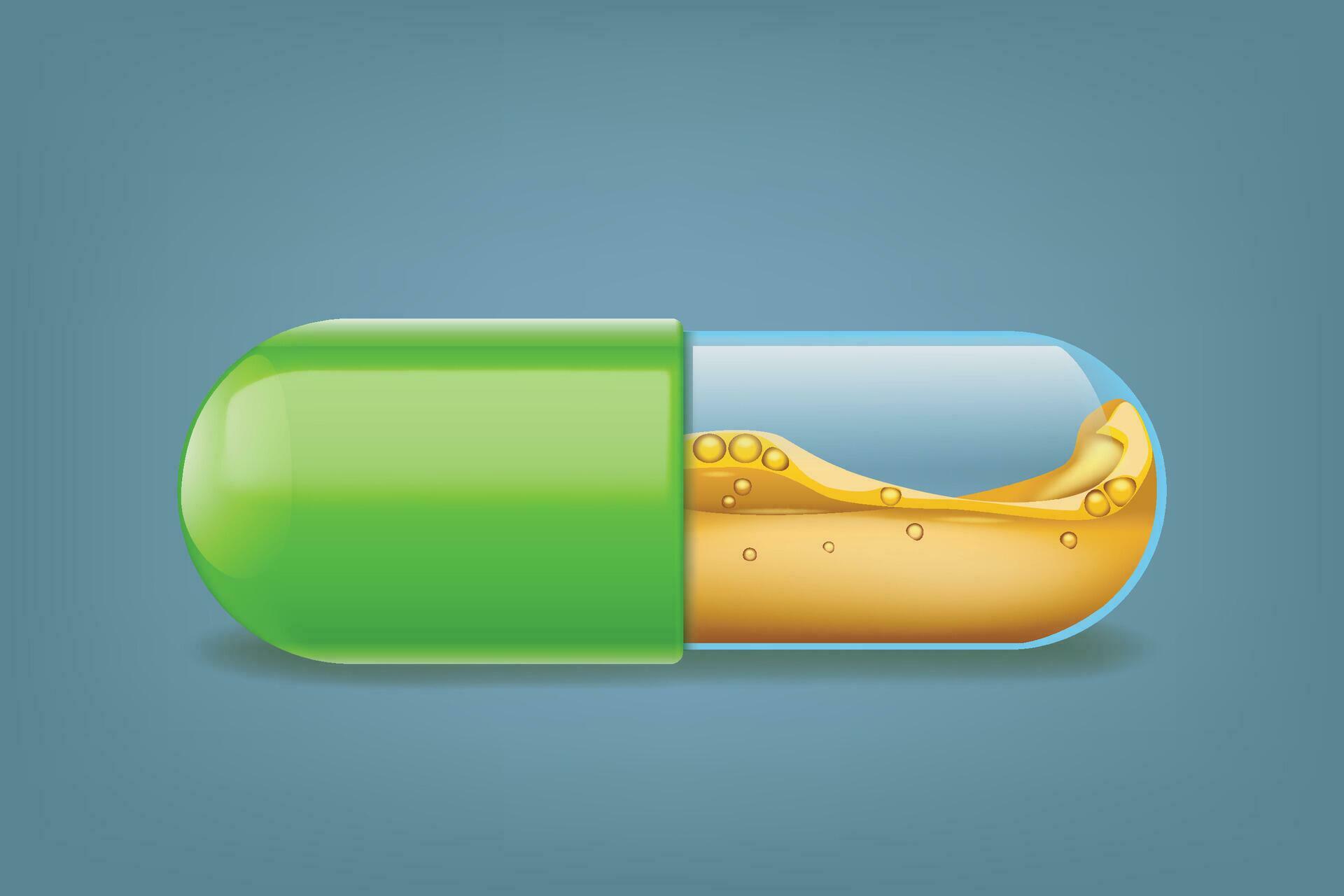 Liquid Green Pill 34228592 Vector Art At Vecteezy