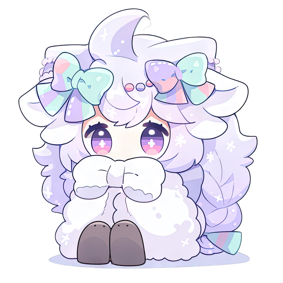 Pastel Girl In Winter Outfit Anime And Cartoon Style For Decoration Scrapbook And Card Ai