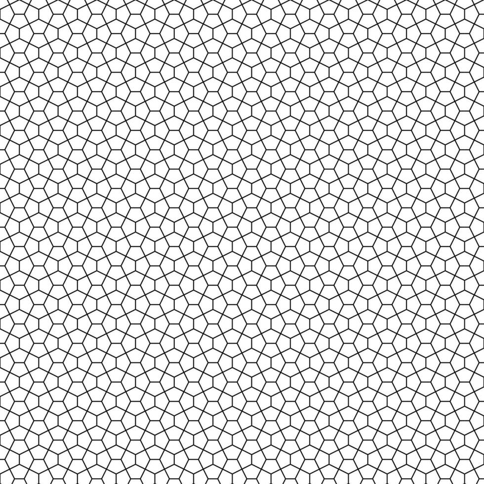 Abstract Geometric Interlocking Shapes Black Line Lattice Seamless