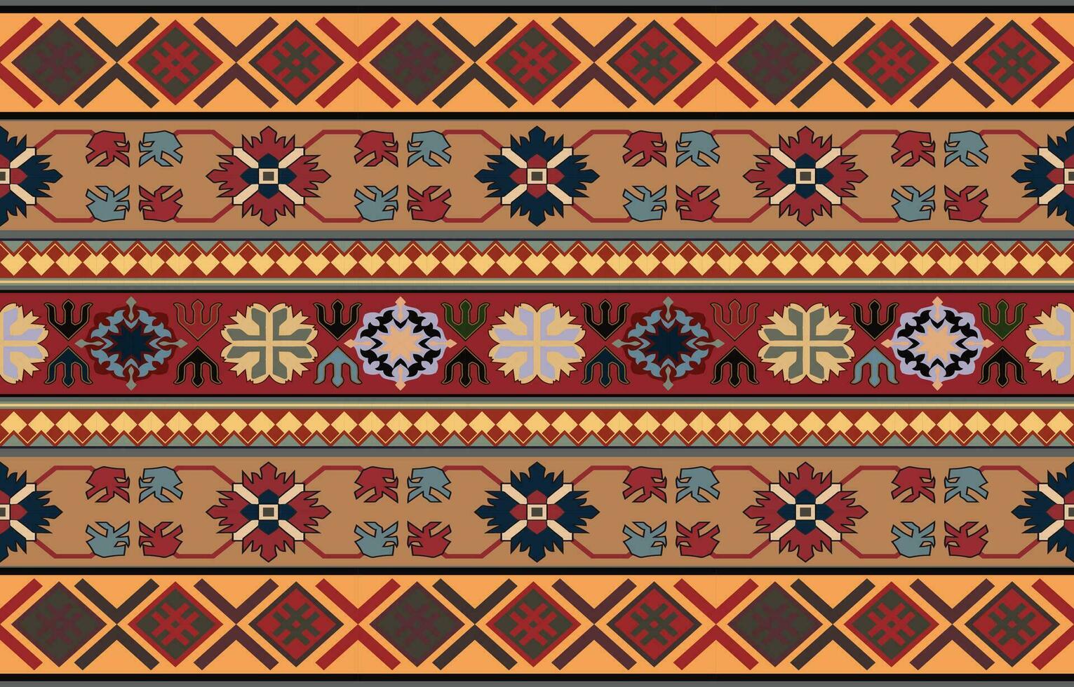 Navajo Pattern Persian Rug Aztec Amless Geometric Pattern