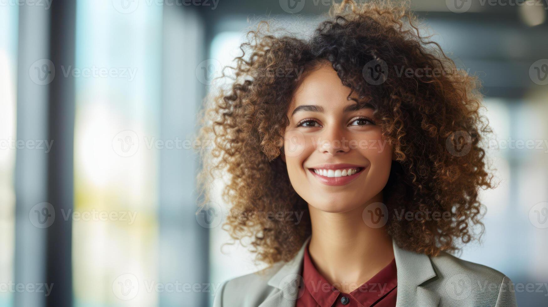 Portrait of a beautiful young business woman smiling at the camera ...