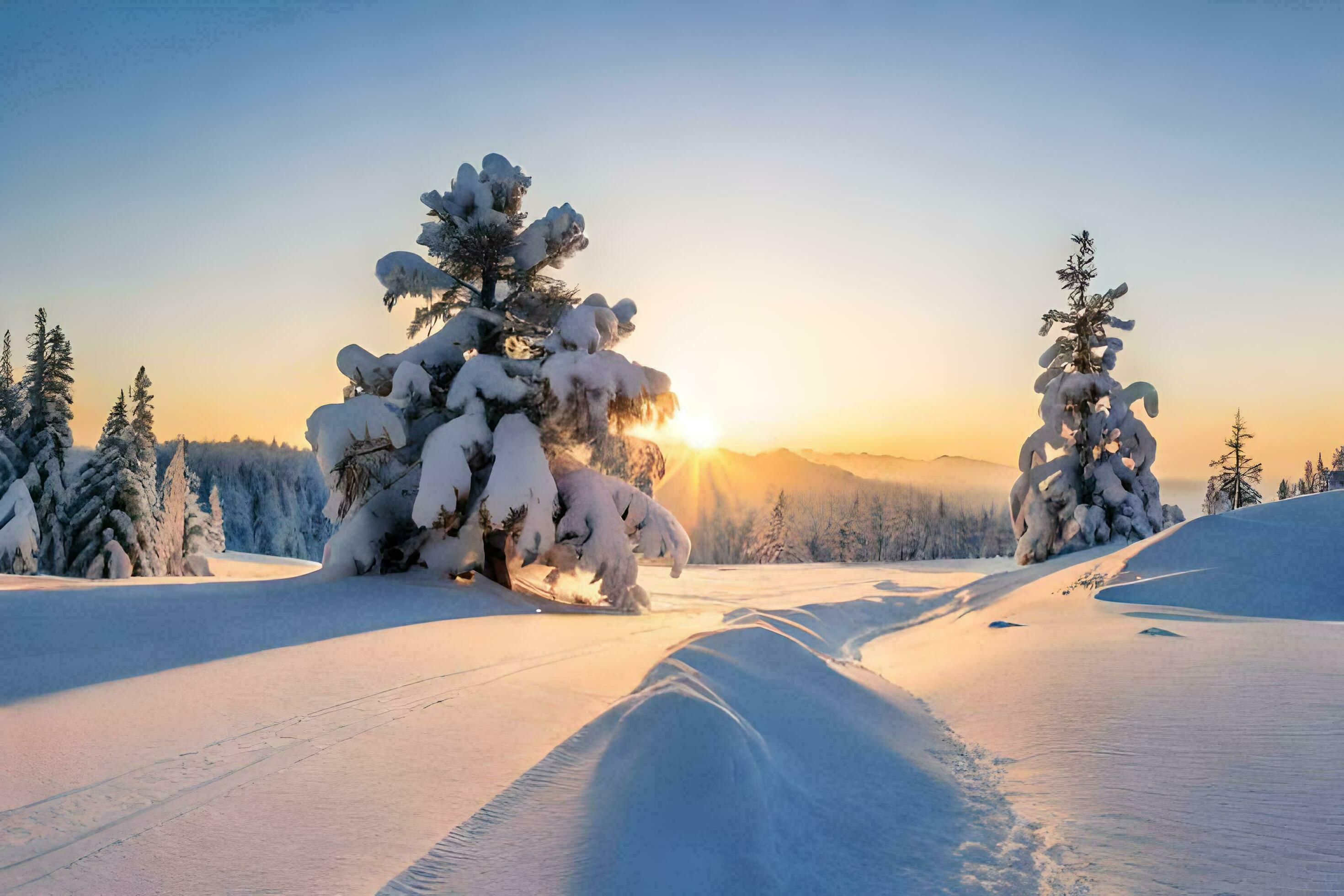 photo wallpaper the sky, snow, trees, trees, trees, trees, trees, trees ...