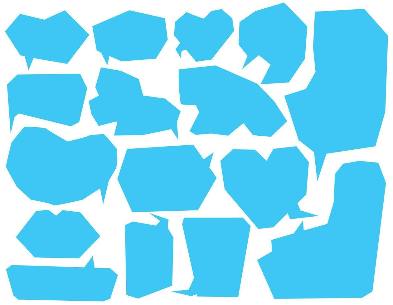 Set of text clouds for messenger, vector graphics 34321701 Vector Art ...