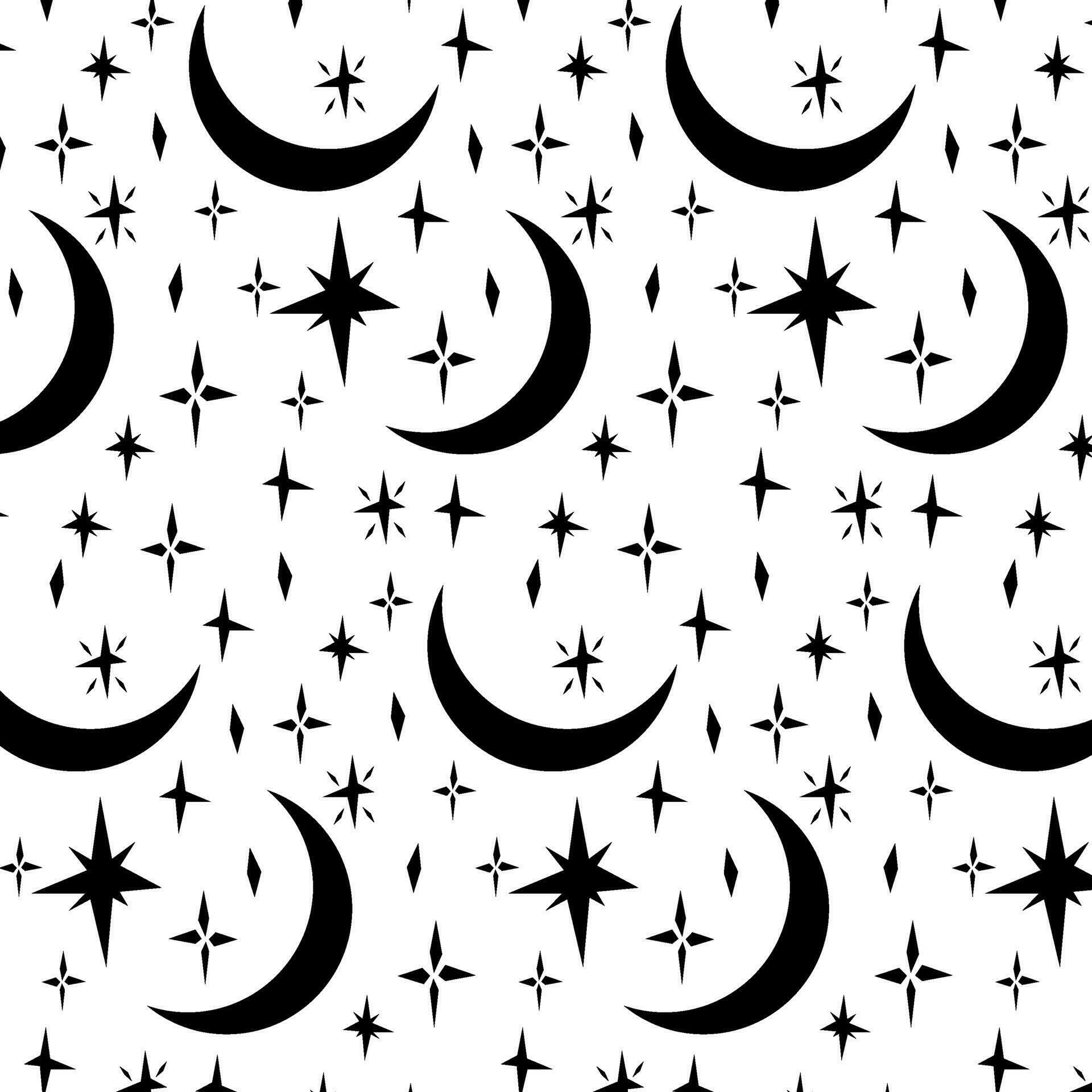 pattern moon and stars on a transparent background, seamless pattern ...