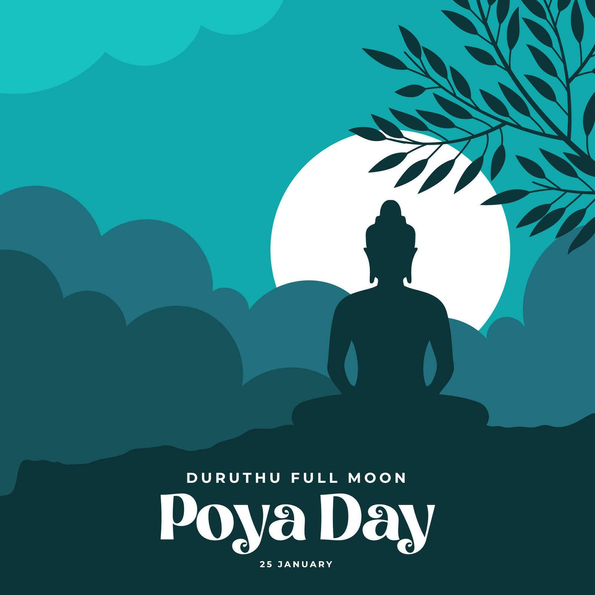Duruthu Full Moon Poya Day. The Day of Srilanka illustration vector background. Vector eps 10 ...