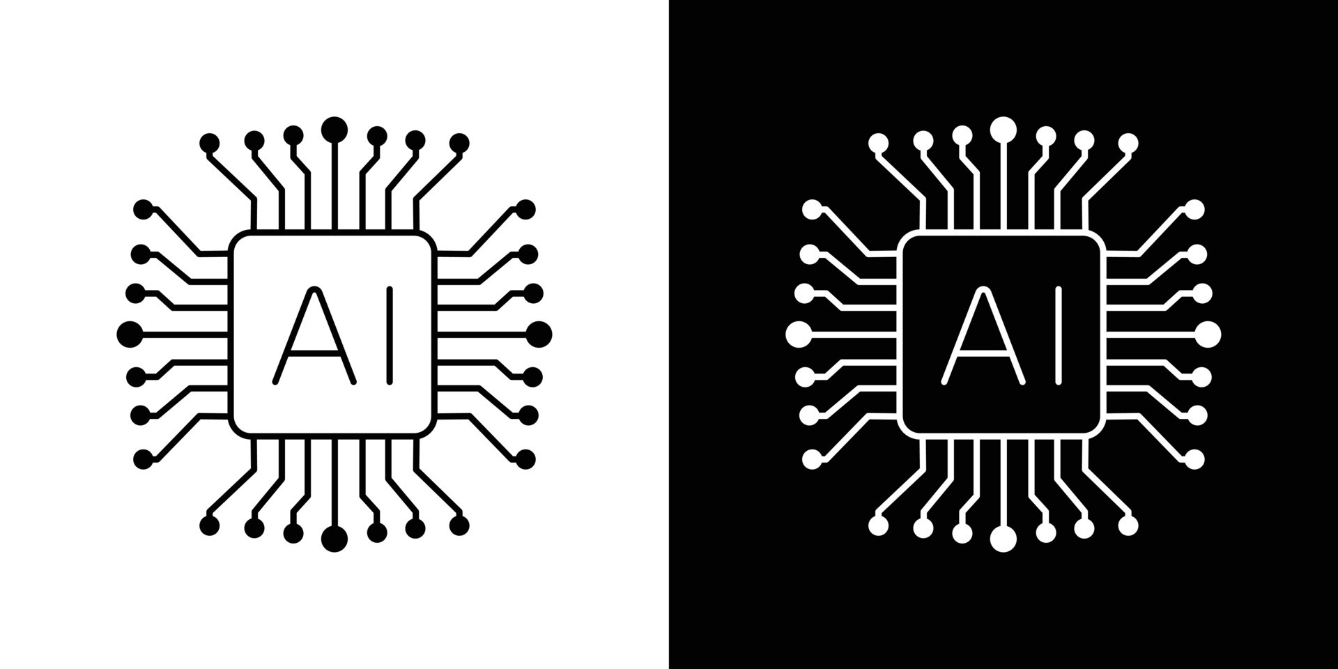 Artificial Intelligence Ai Vector Thin Line Icon 34324738 Vector Art At Vecteezy