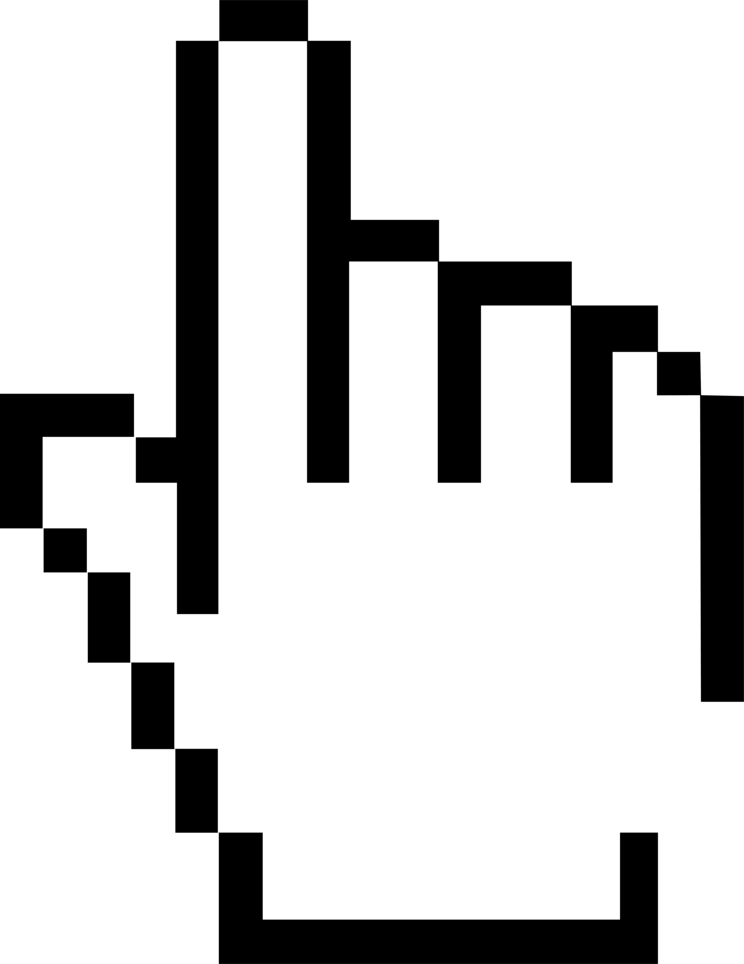 Isolated computer classic mouse control finger cursor pointer 8 bits ...