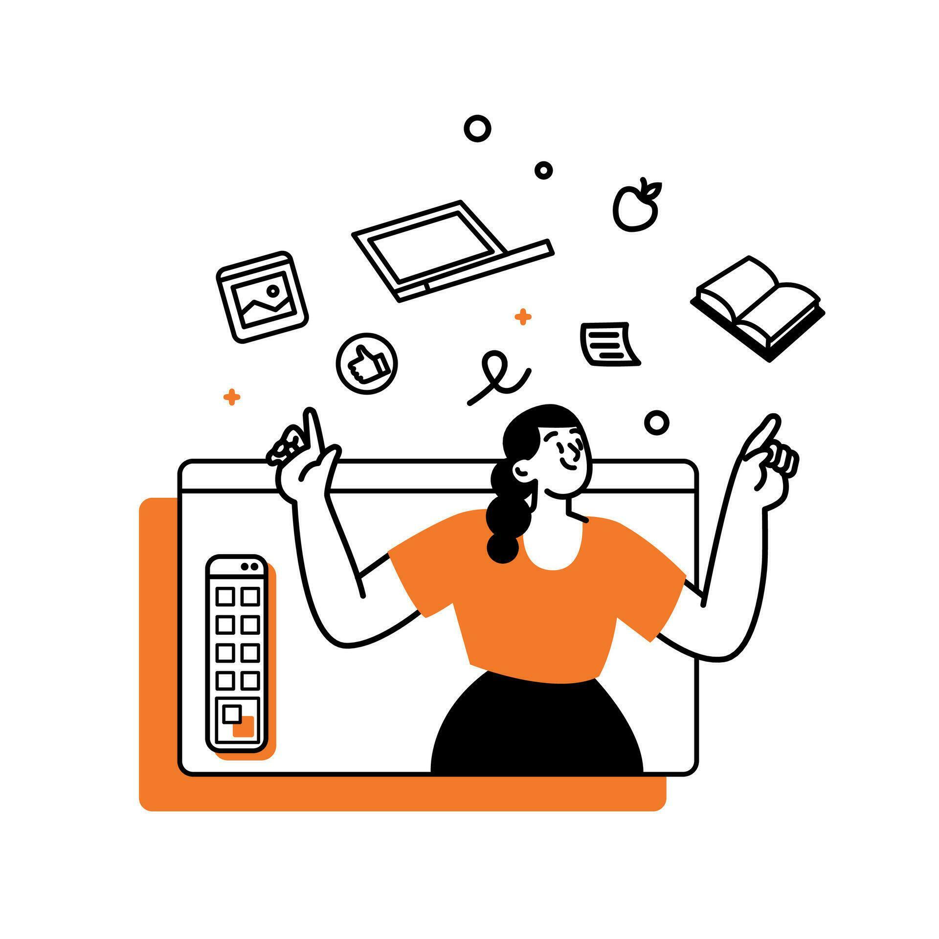 Set Of Ui And Ux Designers Who Create Functional Web Interface Design