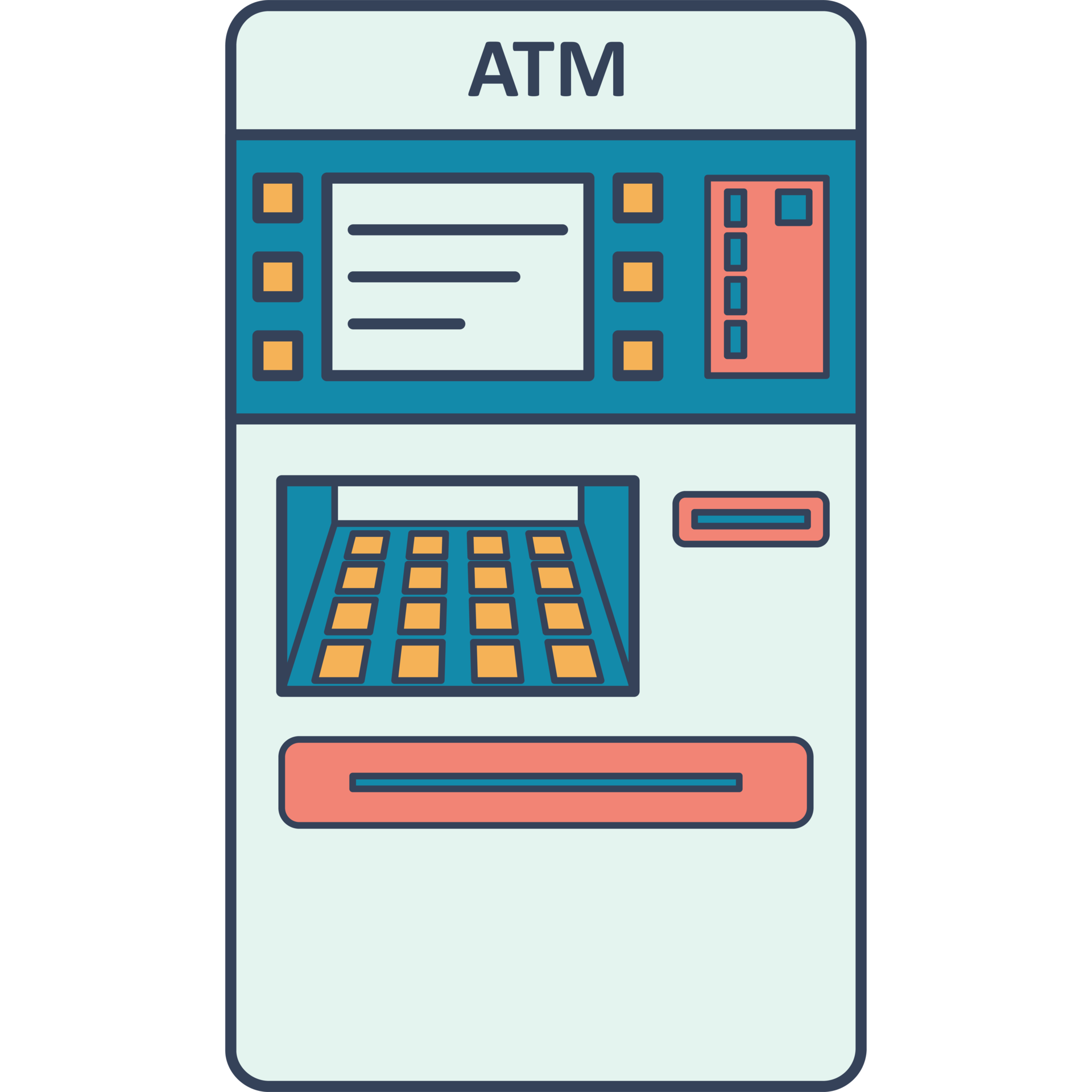 ATM Machine Flat Icon Illustration PNG Transparent Background 34342063 PNG