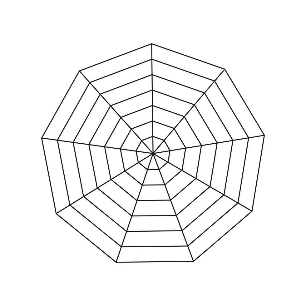 Blank Polygon Radar Chart Icon Radar Spider Diagram Template Infographic Graph Spider Mesh