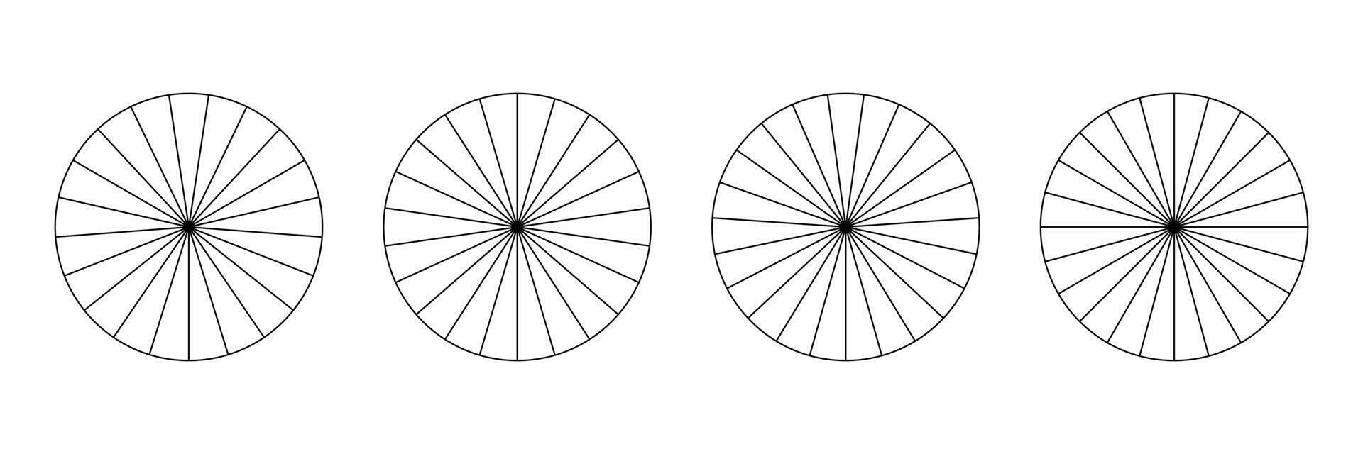 Diagram wheel parts. Segmented charts collection. Pie chart templates ...