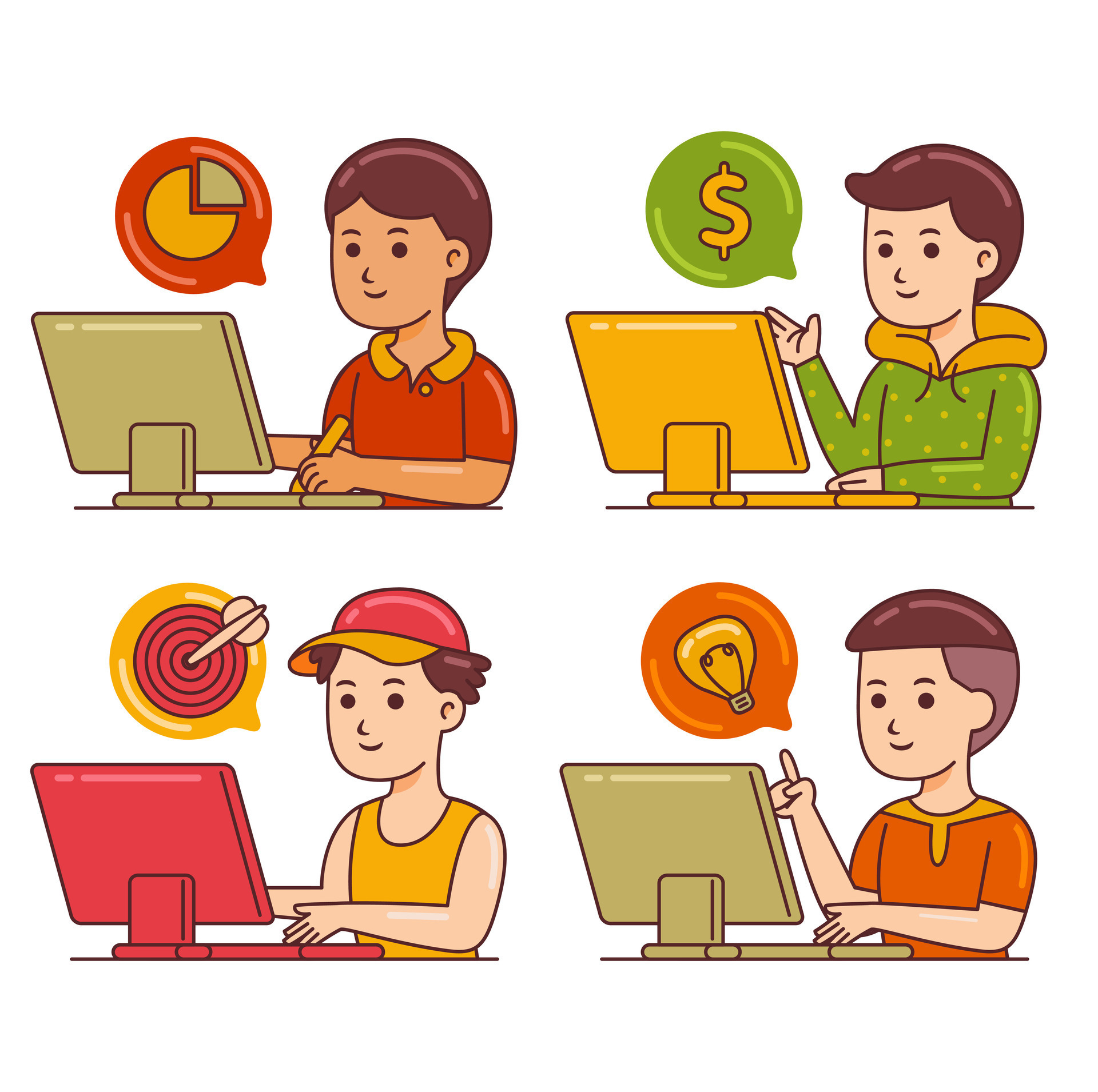young man working vector illustration 34367674 Vector Art at Vecteezy young man working vector illustration 34367674 Vector Art at Vecteezy