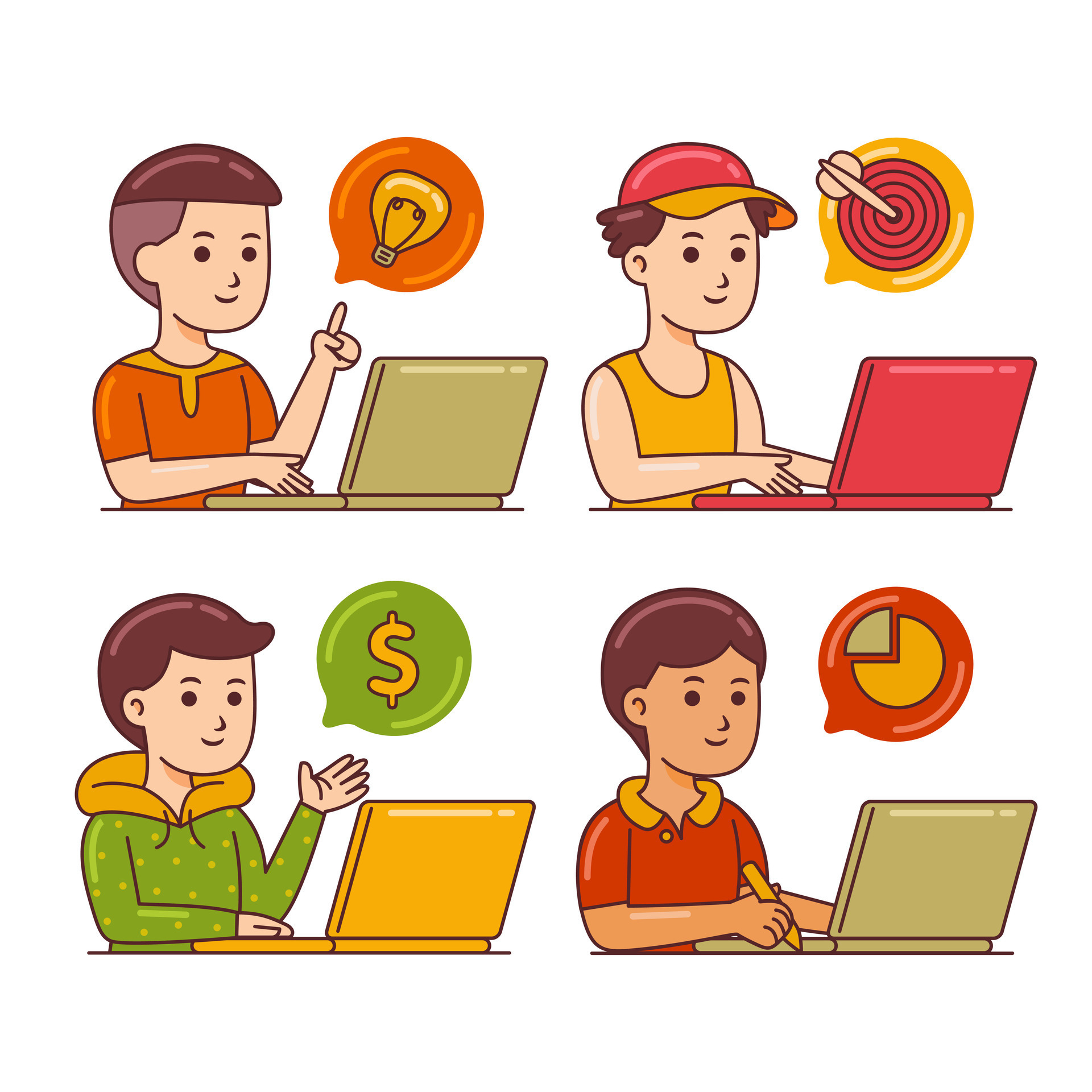 young man working vector illustration 34367857 Vector Art at Vecteezy young man working vector illustration 34367857 Vector Art at Vecteezy