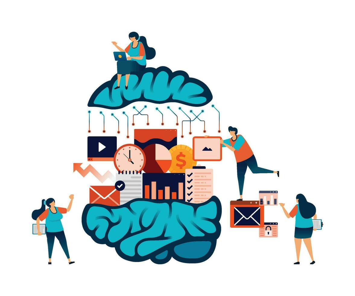 Artificial intelligence illustration of adding tasks and jobs for ...