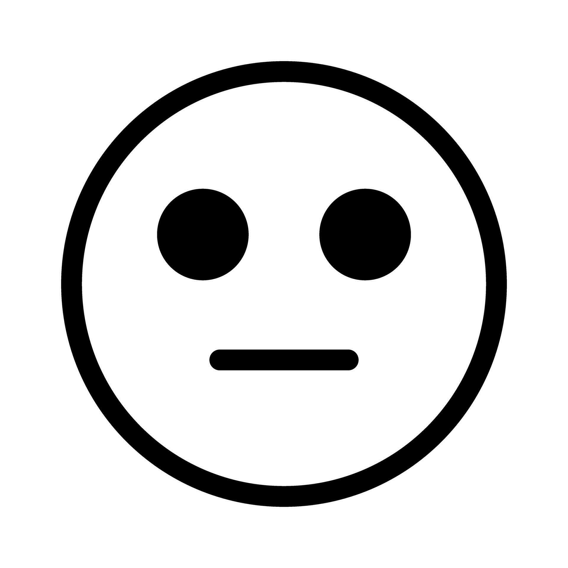 Normal expression face icon. Vector. 34370970 Vector Art at Vecteezy