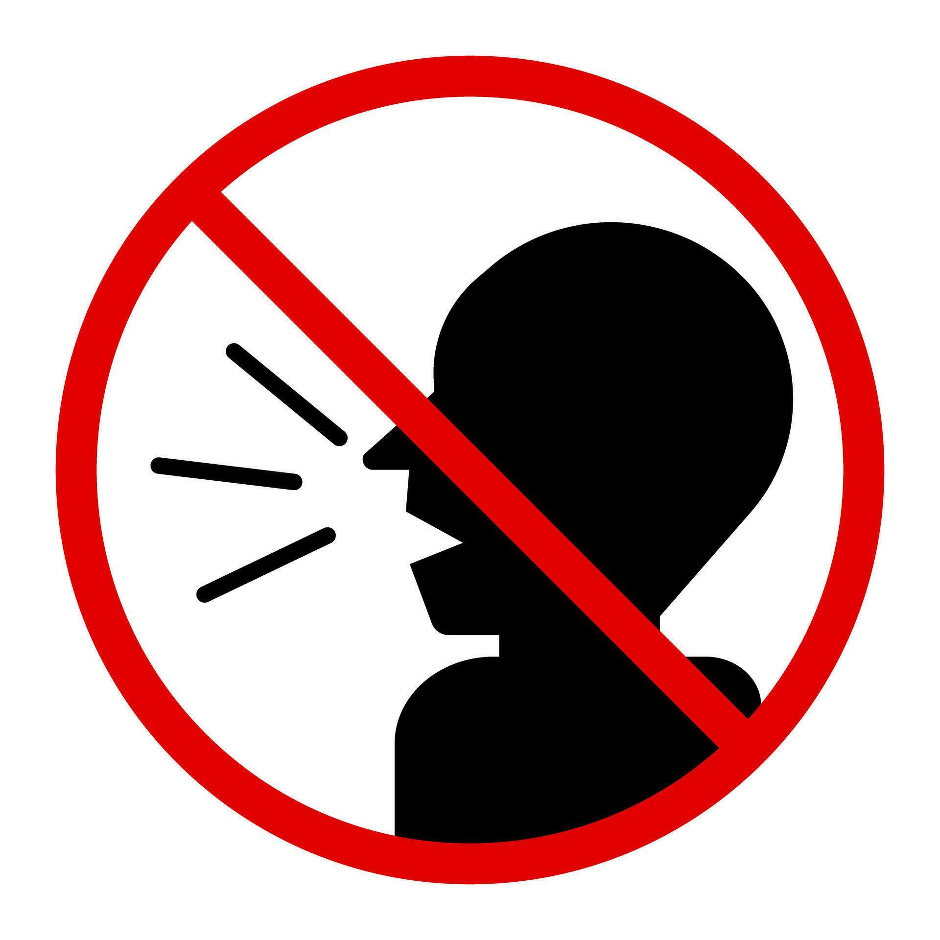 No shouting. Prohibited talking. Vector. 34371053 Vector Art at Vecteezy