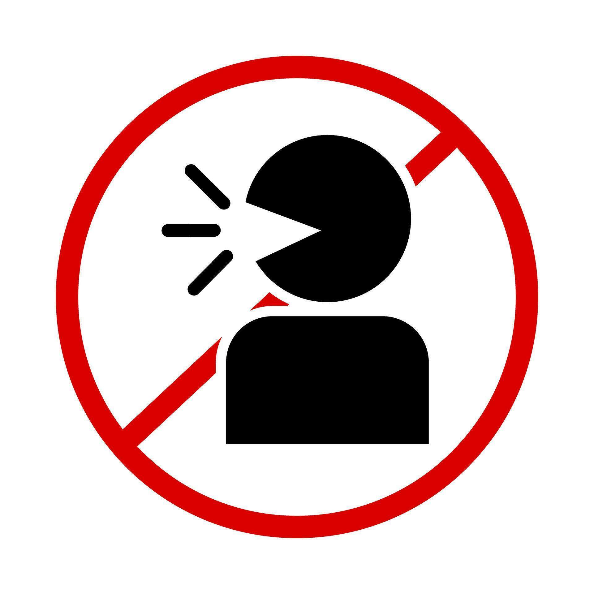 No talking sign. No speaking. Vector. 34371055 Vector Art at Vecteezy
