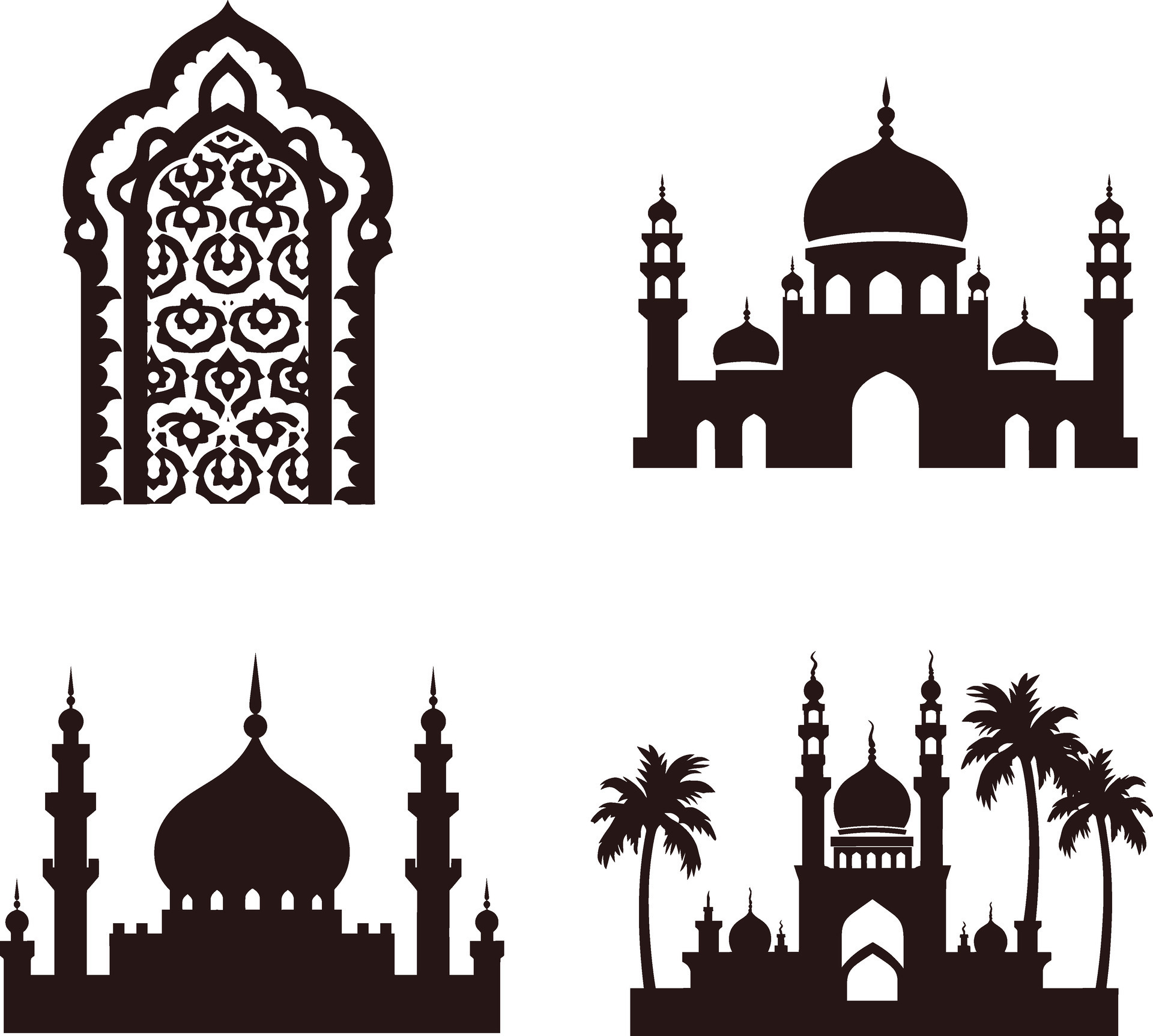 Graceful Geometry Contemporary Arabic Silhouette Vector 34372060 Vector ... Graceful Geometry Contemporary Arabic Silhouette Vector 34372060 Vector ...