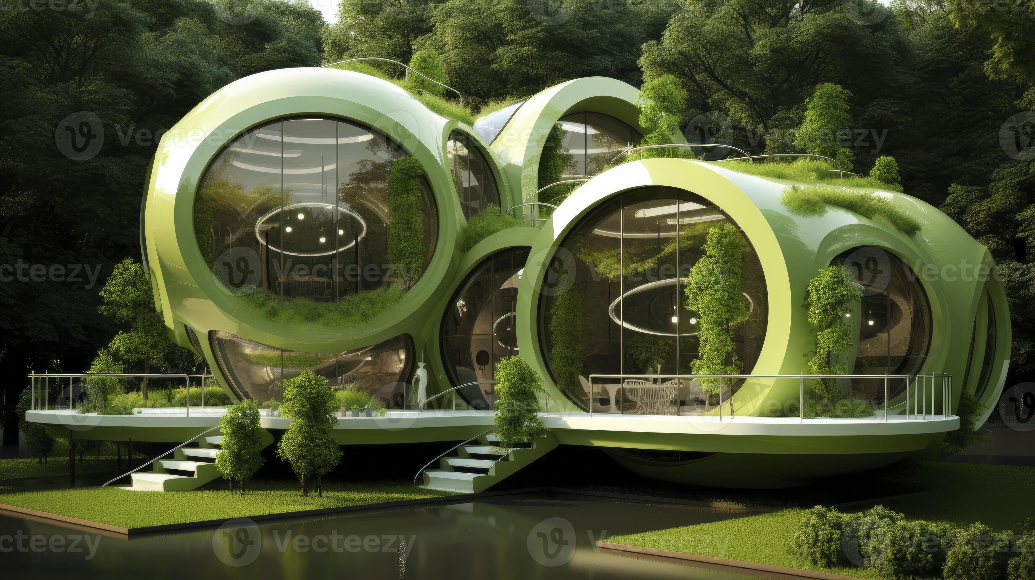 Eco-Friendly Green Architecture Design. AI Generated 34376606 Stock ...