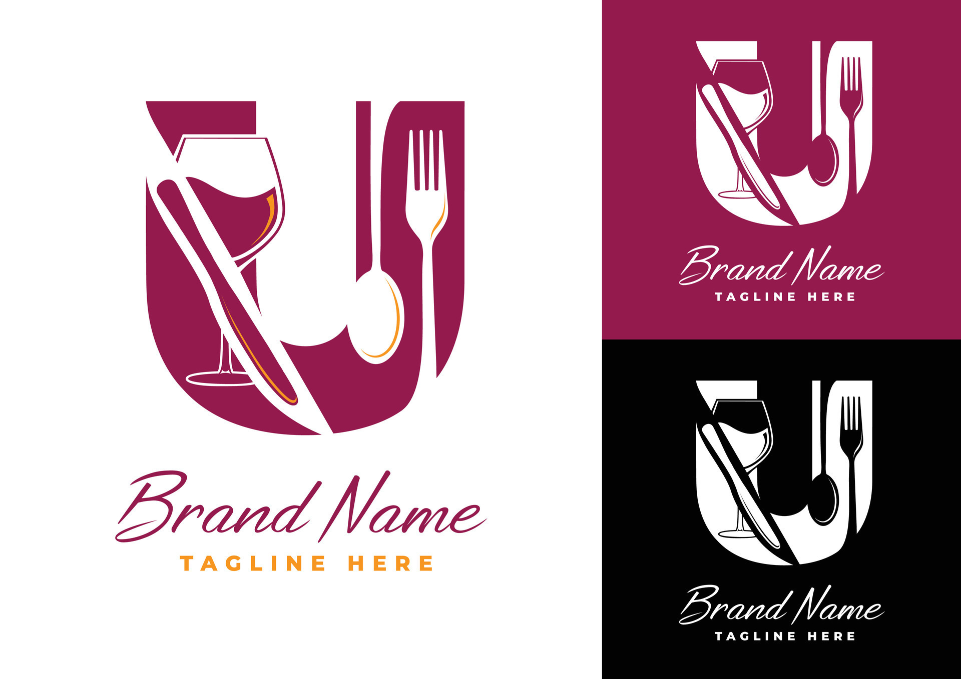 Letter U food logo design template 34376726 Vector Art at Vecteezy