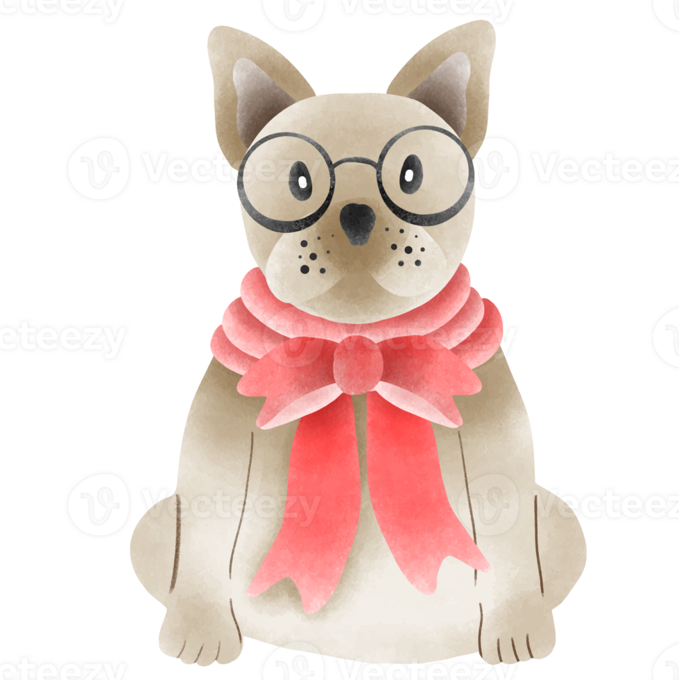acuarela estilo francés buldog vistiendo Navidad sombrero - festivo ... acuarela estilo francés buldog vistiendo Navidad sombrero - festivo ...
