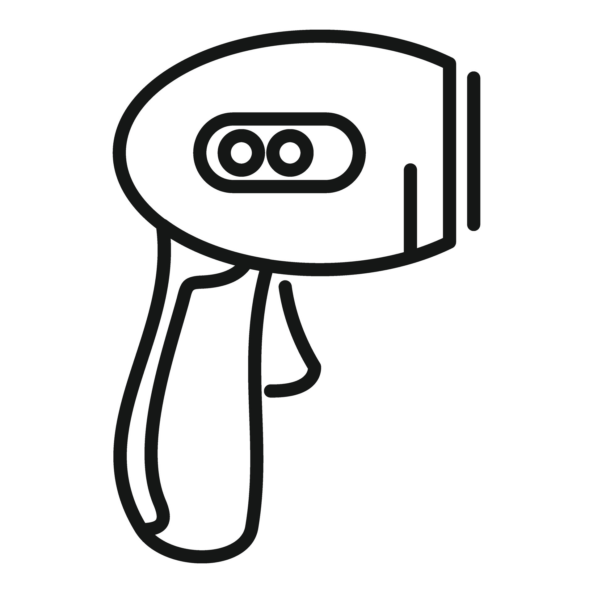 Button Laser Thermometer Icon Outline Vector Distance Scan 34381317 Vector Art At Vecteezy