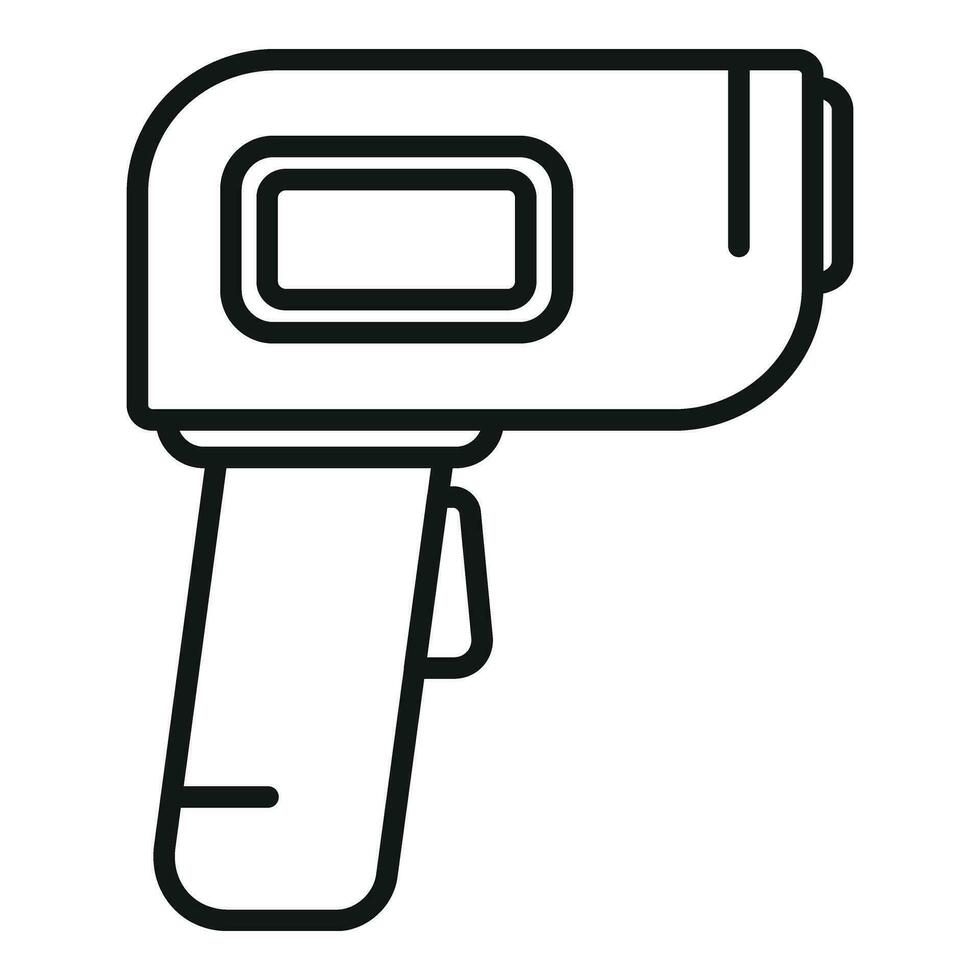 Check Temperature Gun Icon Outline Vector Health Scan 34381325 Vector