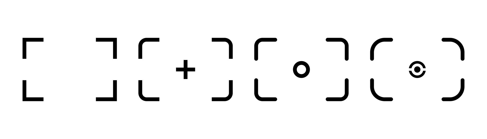 Camera viewfinder icon. Photo viewfinder symbol in line. Outline focus ... Camera viewfinder icon. Photo viewfinder symbol in line. Outline focus ...