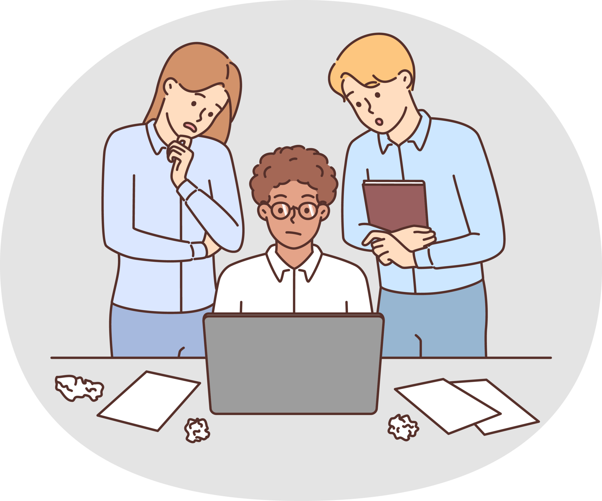 Frustrated Employee Work On Laptop Have Problems 34386734 PNG frustrated-employee-work-on-laptop-have-problems-34386734-png
