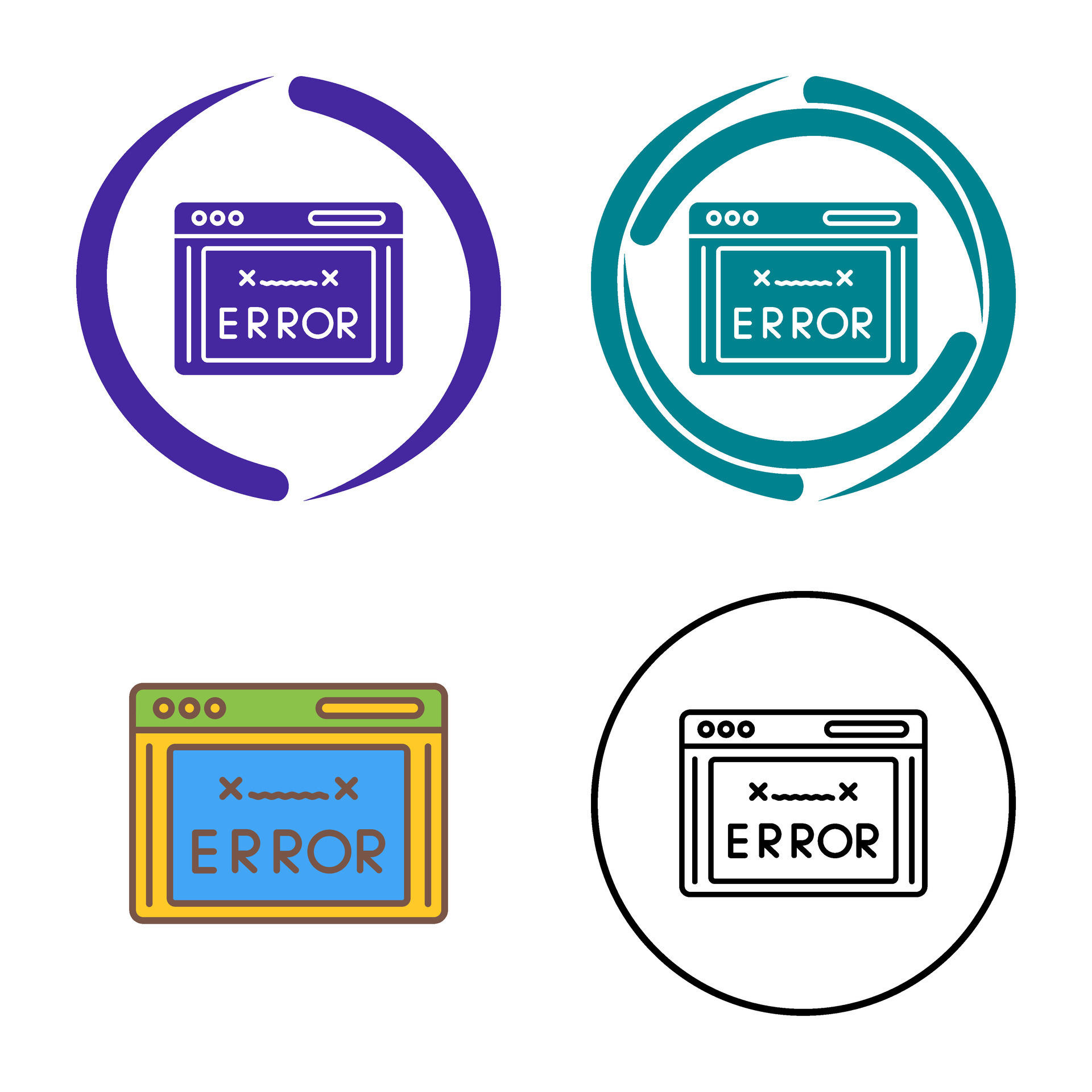 icono de vector de código de error 34399960 Vector en Vecteezy