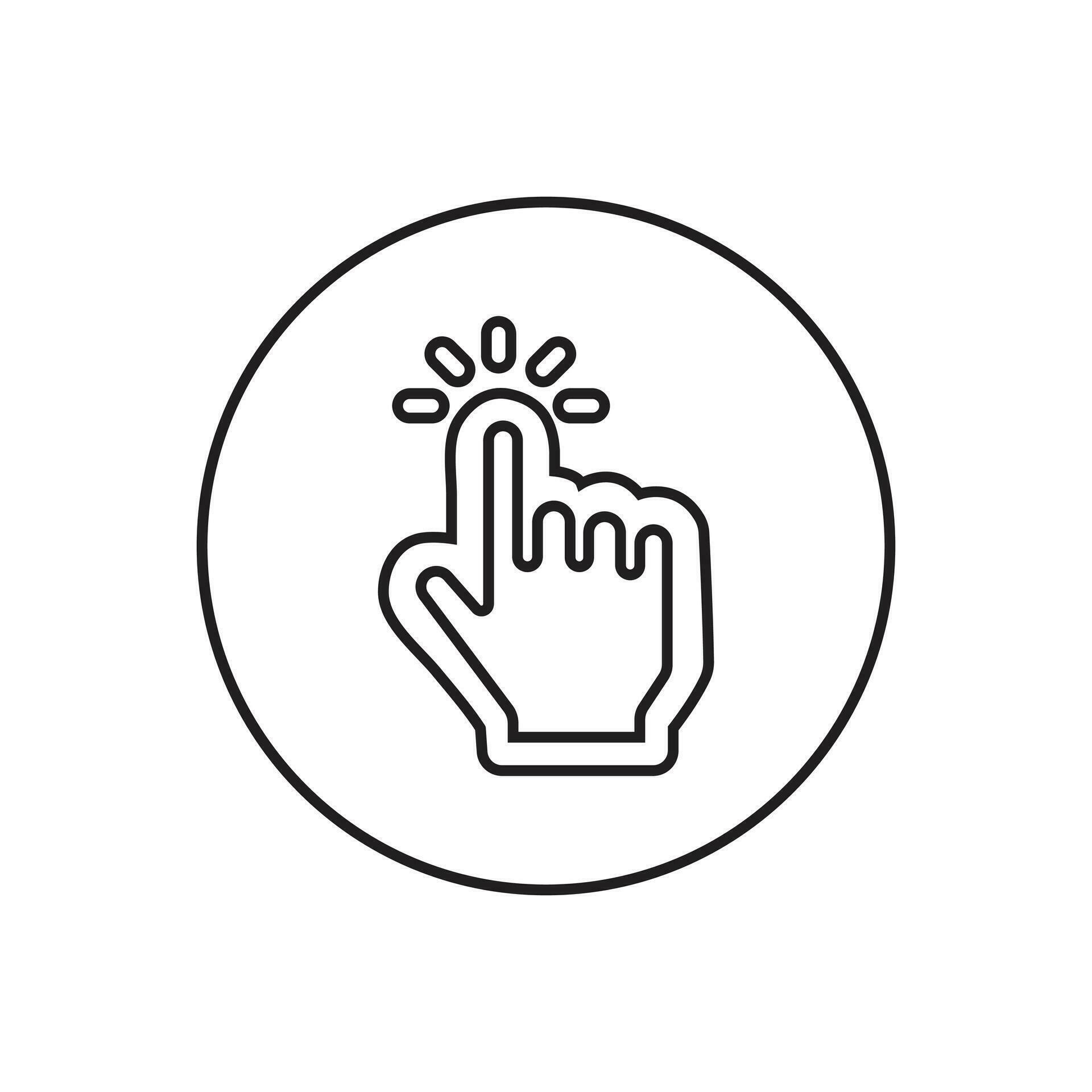 Modern click button with computer mouse cursor web vector click here ...