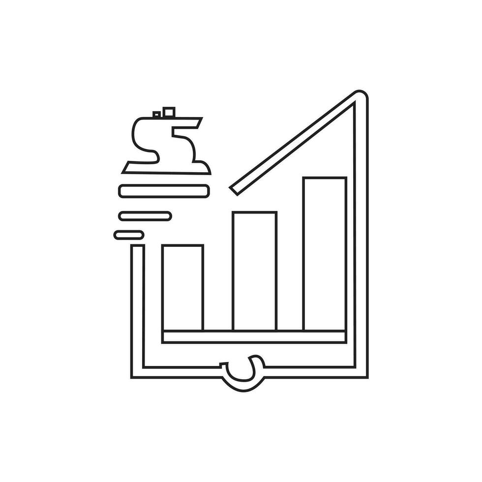 Financial management icon in line art Vector 34414436 Vector Art at ...