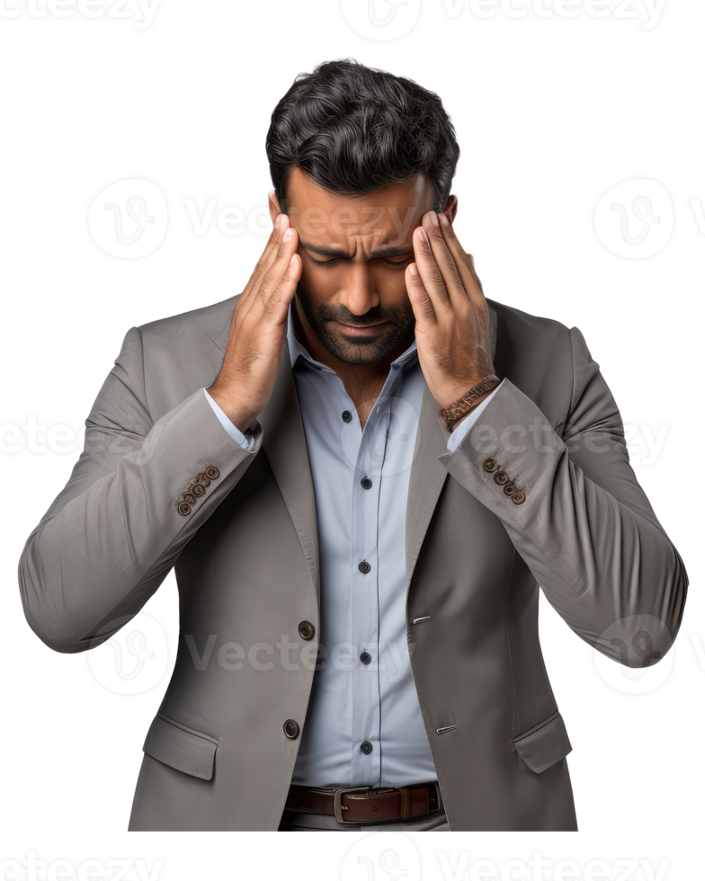 young businessman standing sad . AI Generated 34415083 PNG young businessman standing sad . AI Generated 34415083 PNG