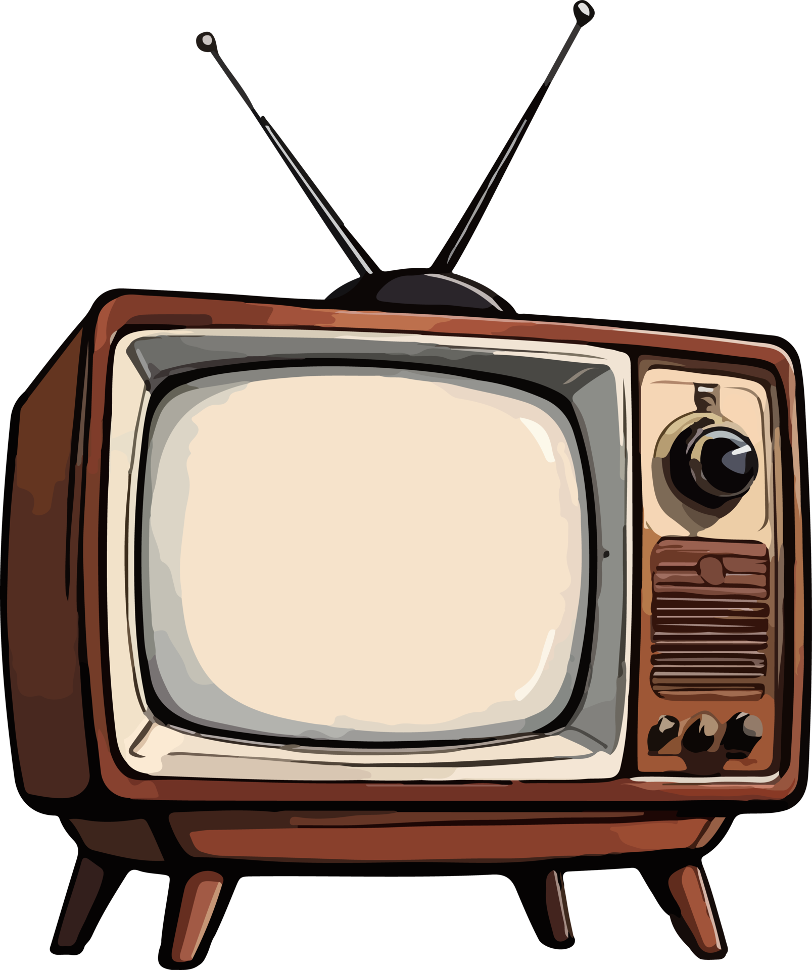 Old Television Cartoon PNG Image AI Generative 34415650 PNG