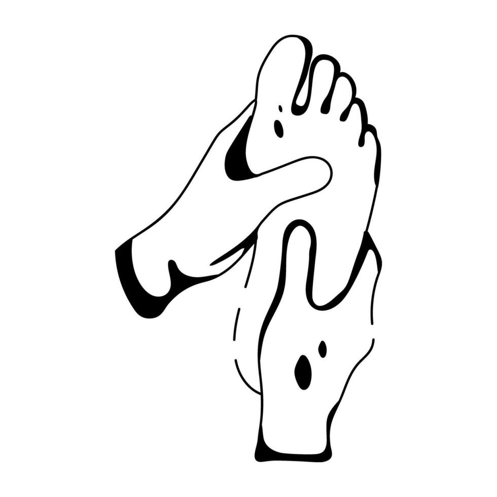 Trendy Foot Massage 34415813 Vector Art At Vecteezy