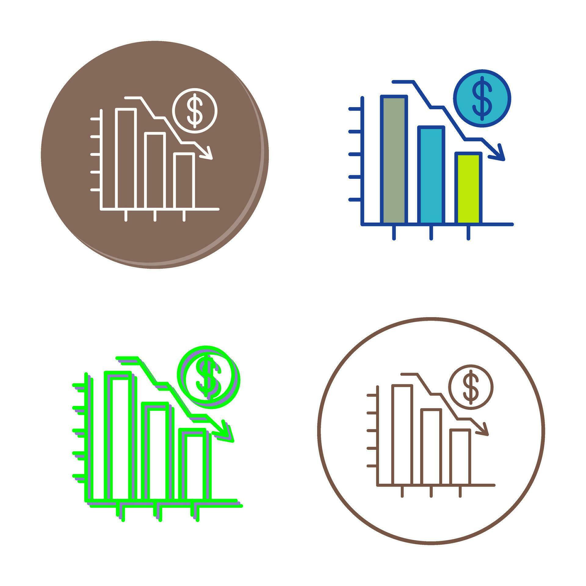 Chart Down Vector Icon 34423882 Vector Art at Vecteezy