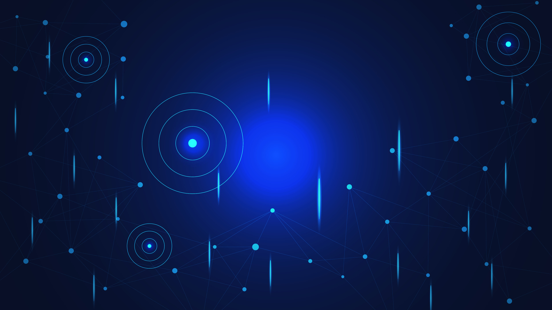 Abstract digital communication technology concept with connecting dots ...