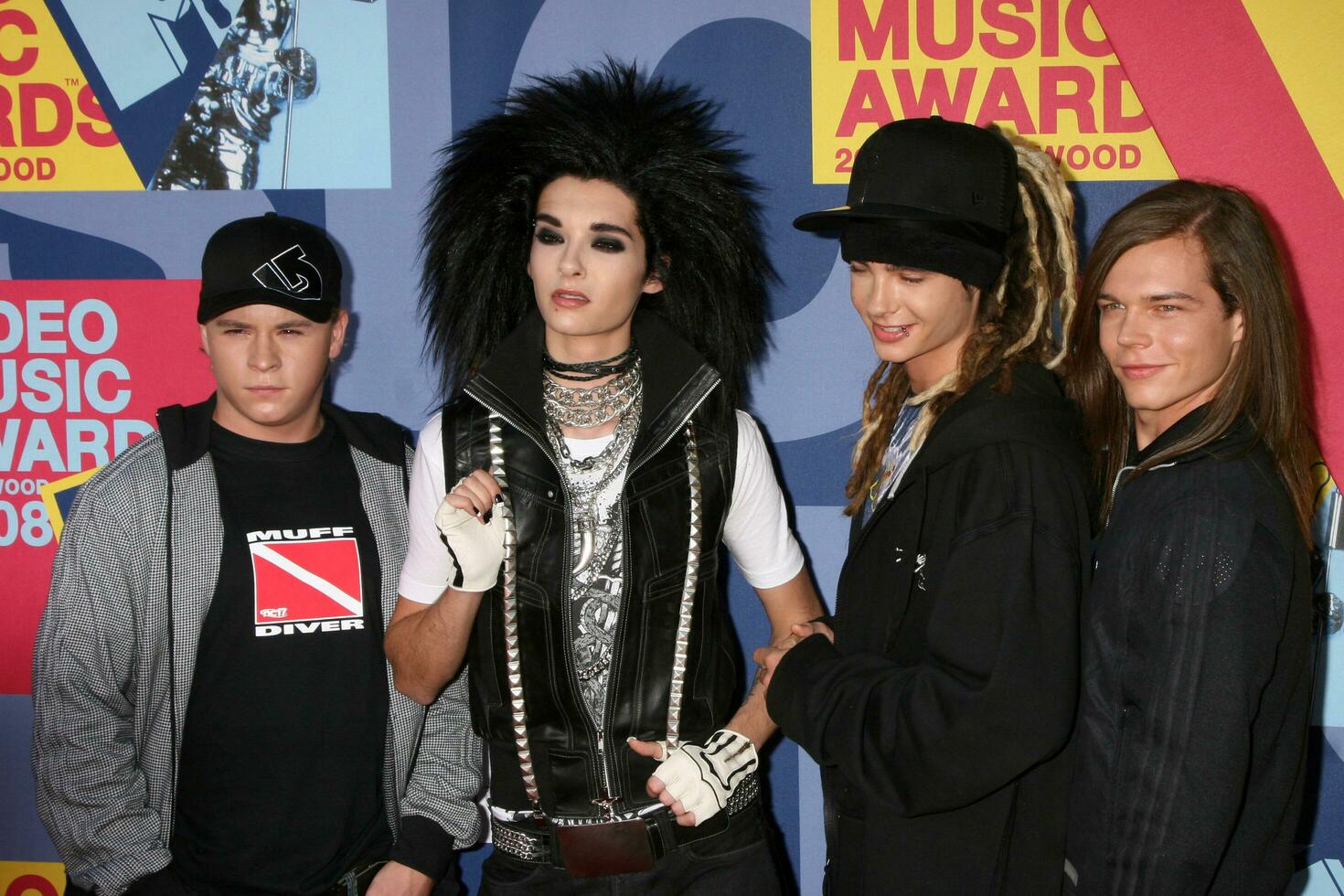 Tokio Hotel arriving at the Video Music Awards on MTV at Paramount Studios in Los Angeles CA ...