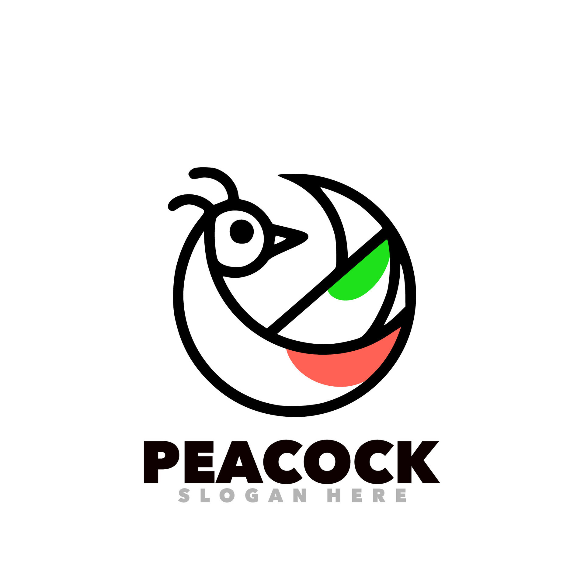 Peacock Logo Design 34456766 Vector Art At Vecteezy