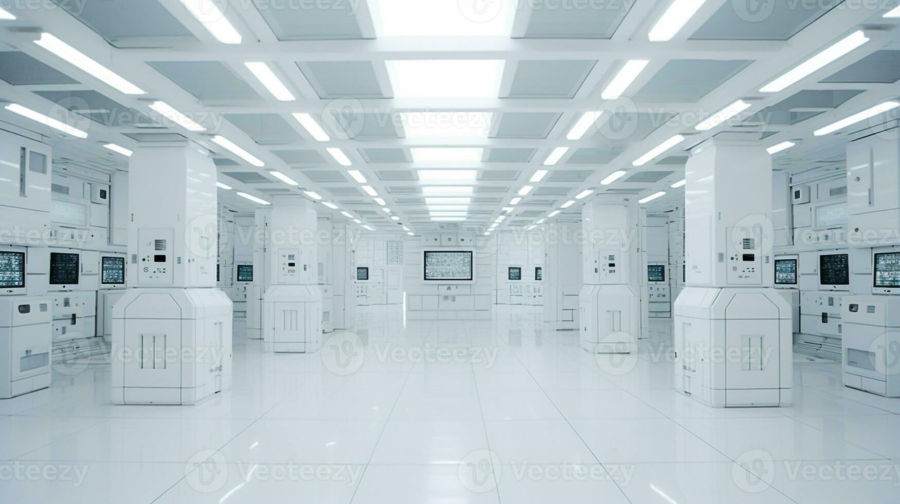 Database Server Room Super Computer Stores Big Data Digital
