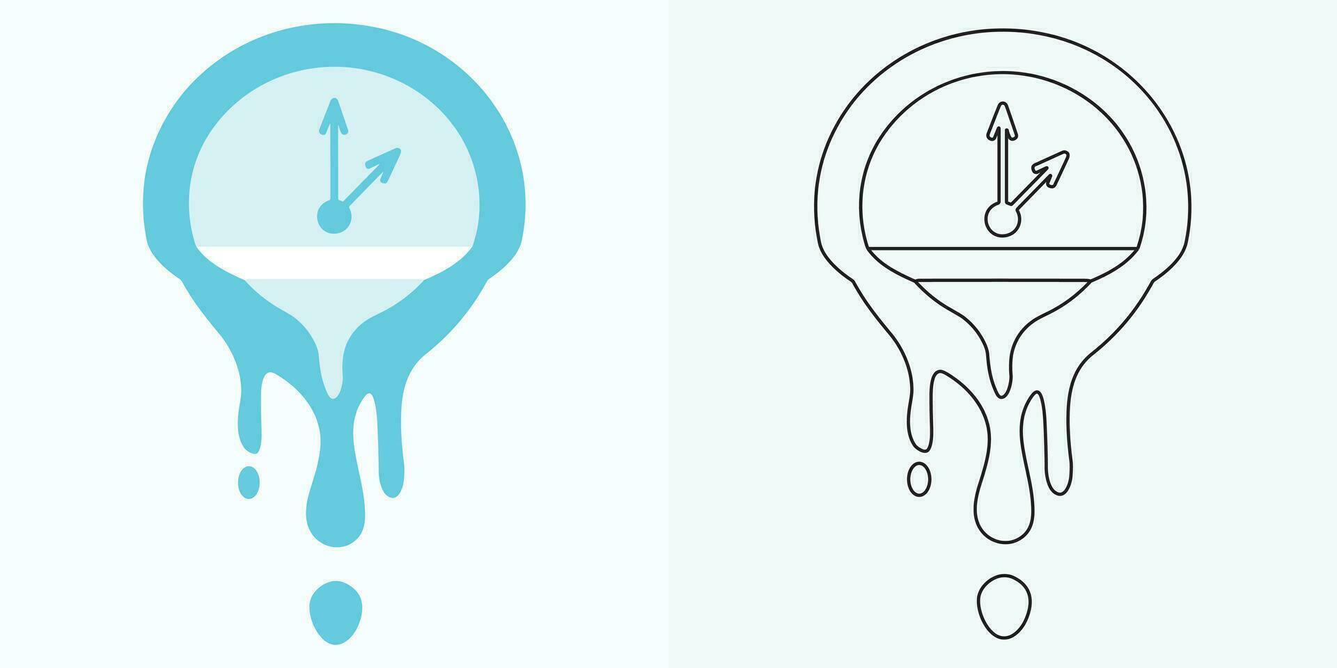 Clock Icon In Flat Style Timer On Color Background Vector Design Element 34457568 Vector Art