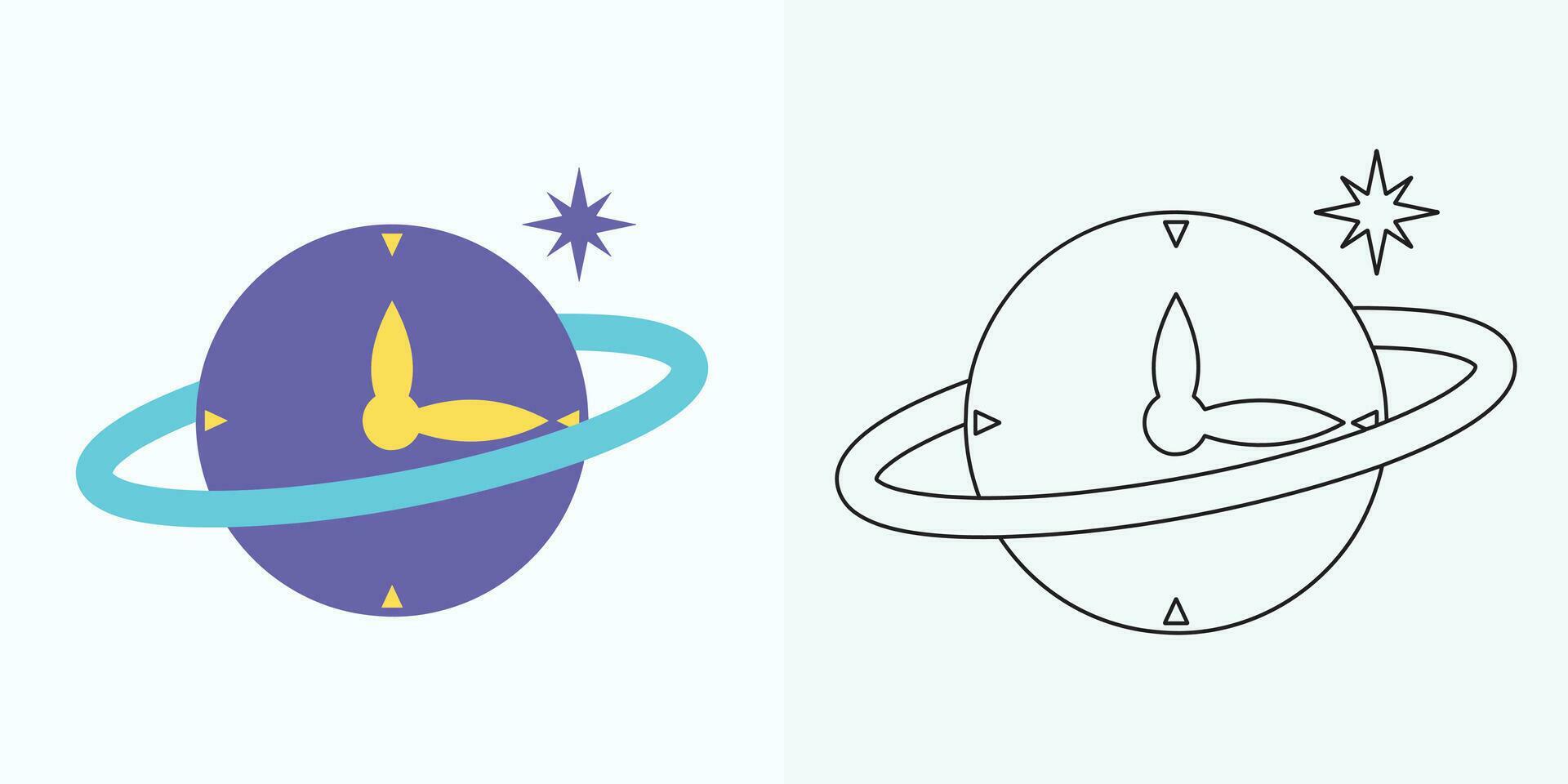 Clock Icon In Flat Style Timer On Color Background Vector Design Element 34457594 Vector Art