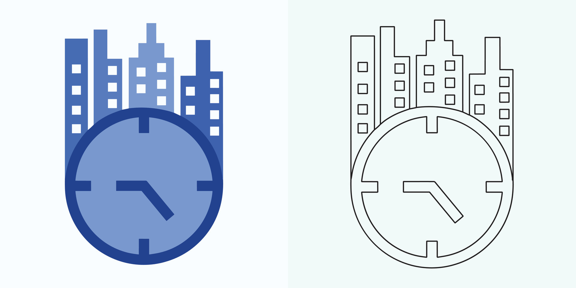 Clock Icon In Flat Style Timer On Color Background Vector Design Element 34457595 Vector Art