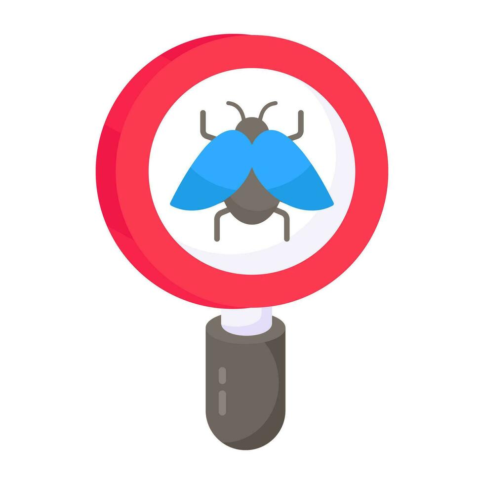 Virus under magnifying glass, debugging 34457966 Vector Art at Vecteezy