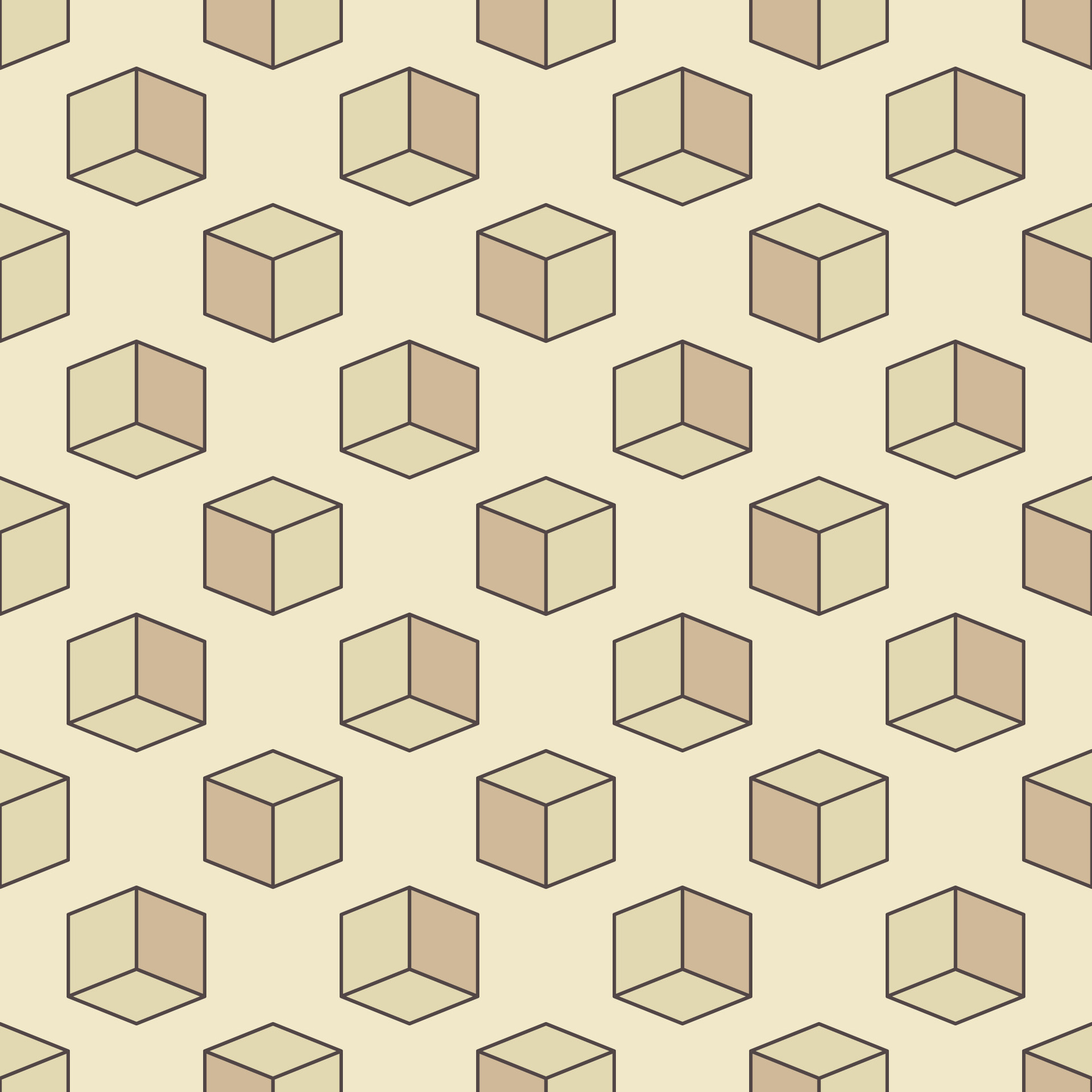 Cube Geometric Shape Modern Colored Seamless Pattern Geometry And Math Vector Concept