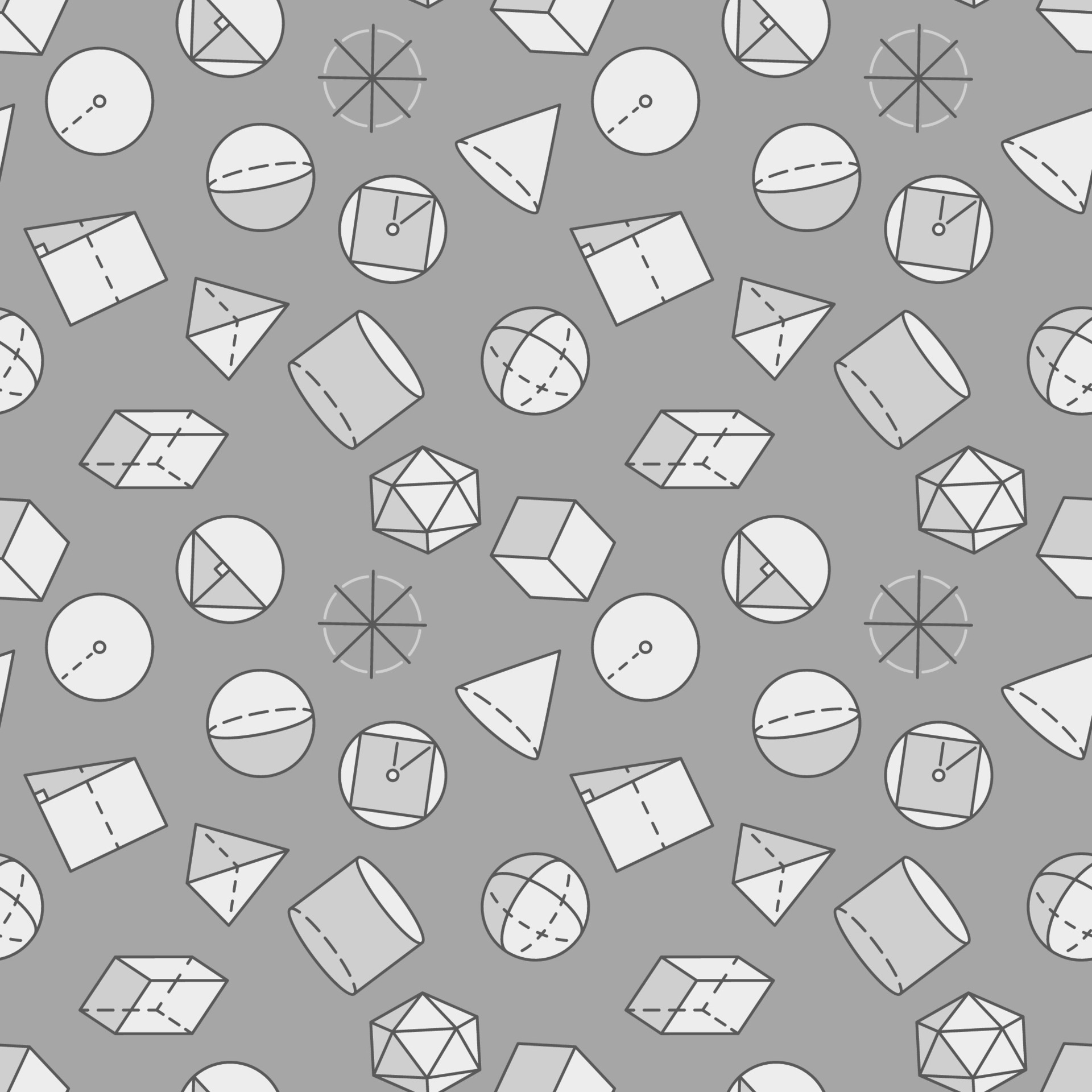 Mathematics Figures Colored Vector Seamless Pattern Geometry Education Background 34459044