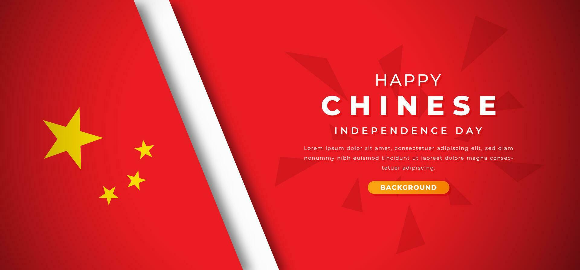 Happy Chinese Independence Day Design Paper Cut Shapes Background ...
