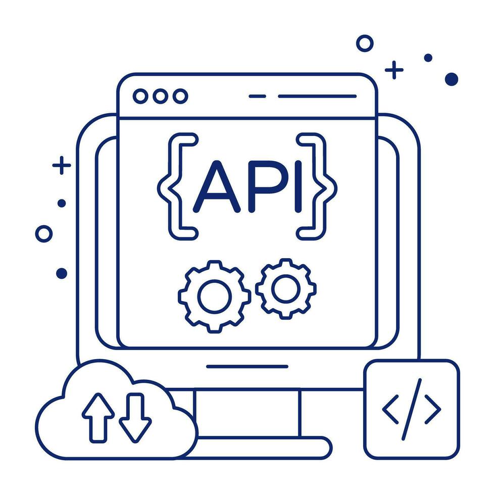 A perfect design icon of application programming interface 34460941 ...