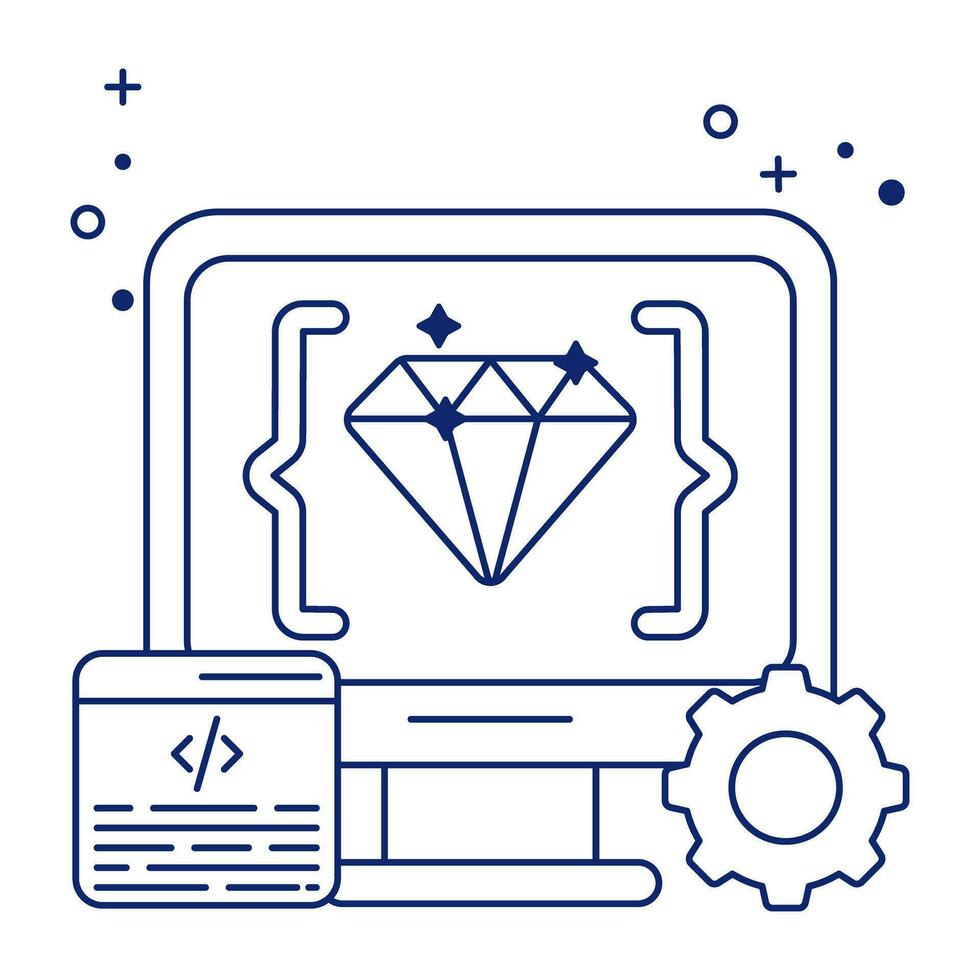 Unique design icon of premium coding 34460945 Vector Art at Vecteezy